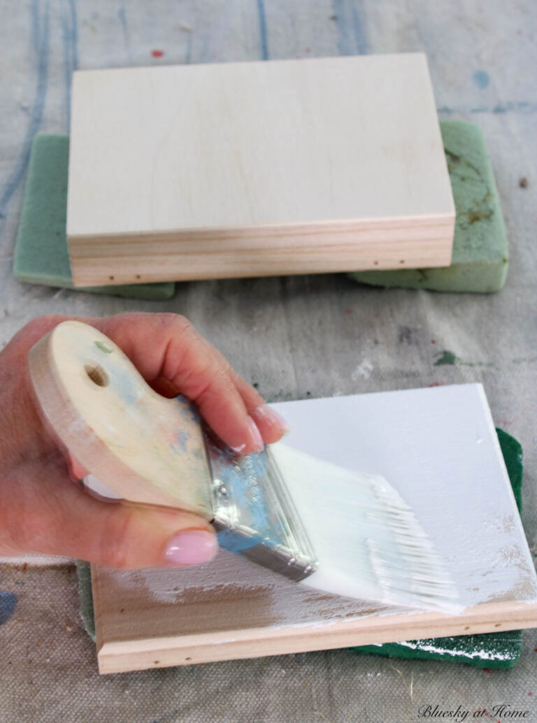 How to Decorate a Wood Box with Paint - Bluesky at Home