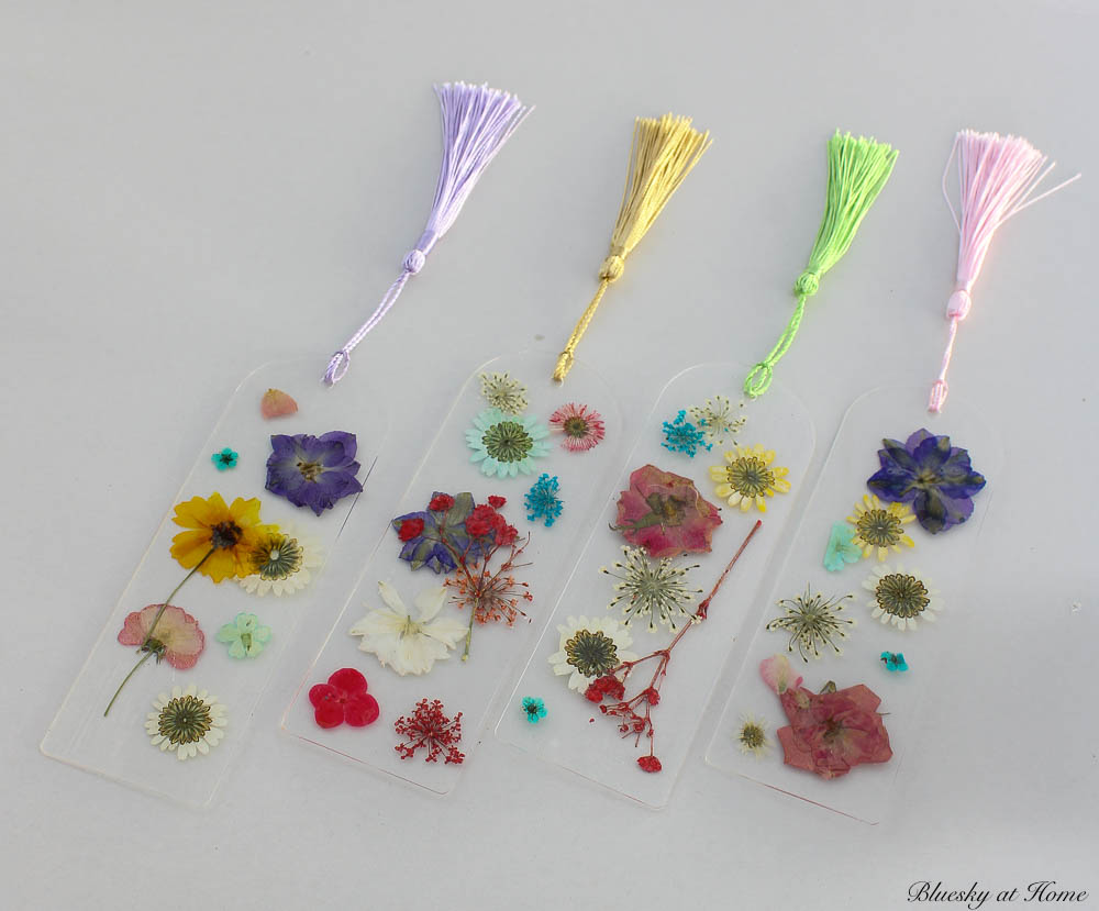 How to Make Pretty Bookmarks with Pressed Flowers - Bluesky at Home