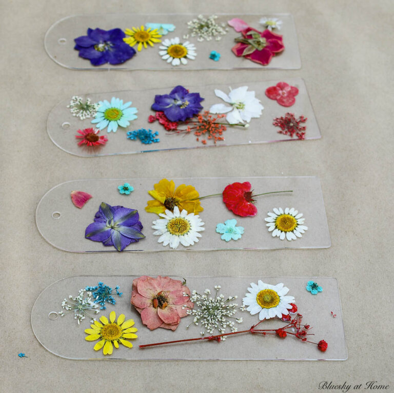 How to Make Pretty Bookmarks with Pressed Flowers - Bluesky at Home
