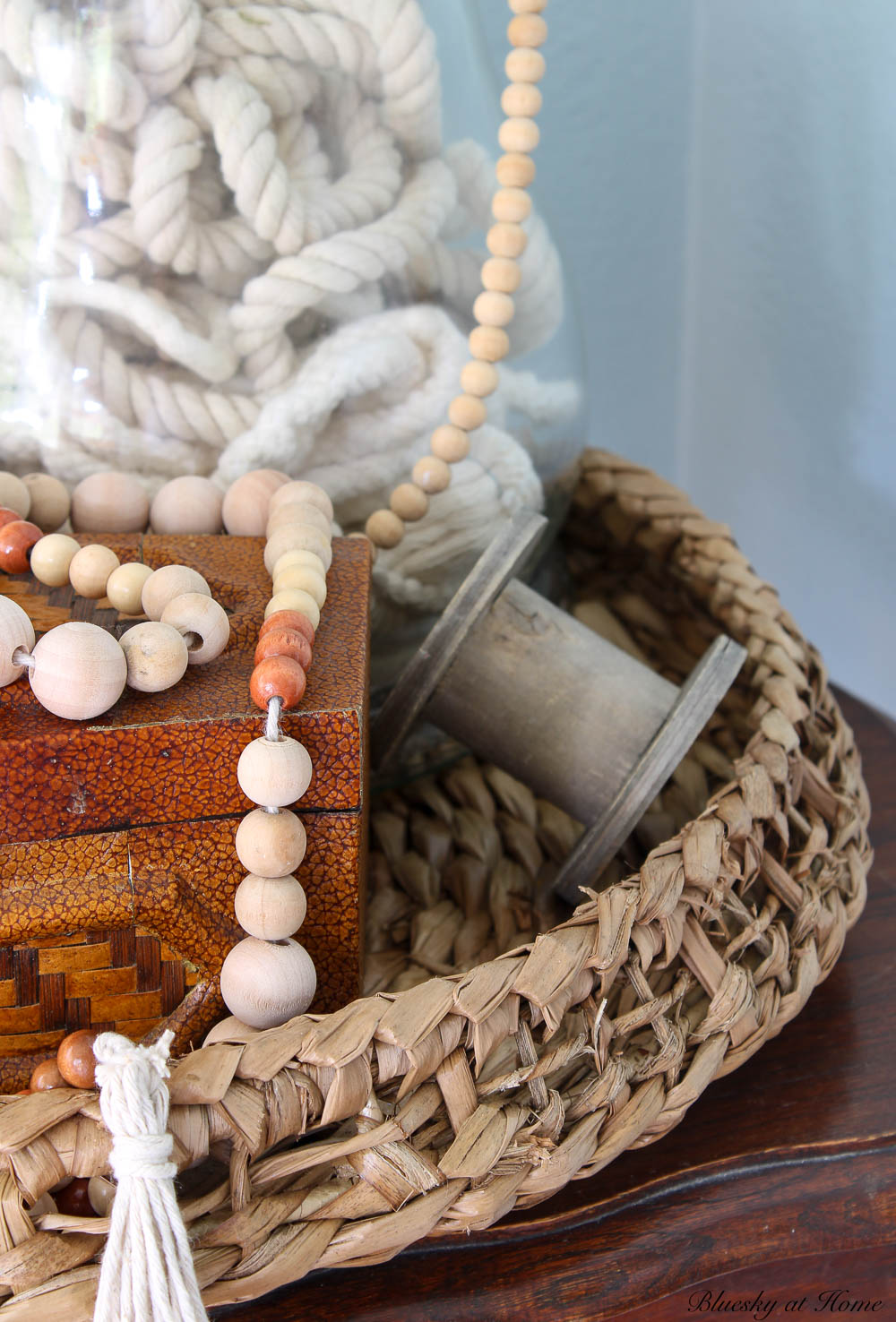 How to Style a Large Glass Vase for Fall - Bluesky at Home