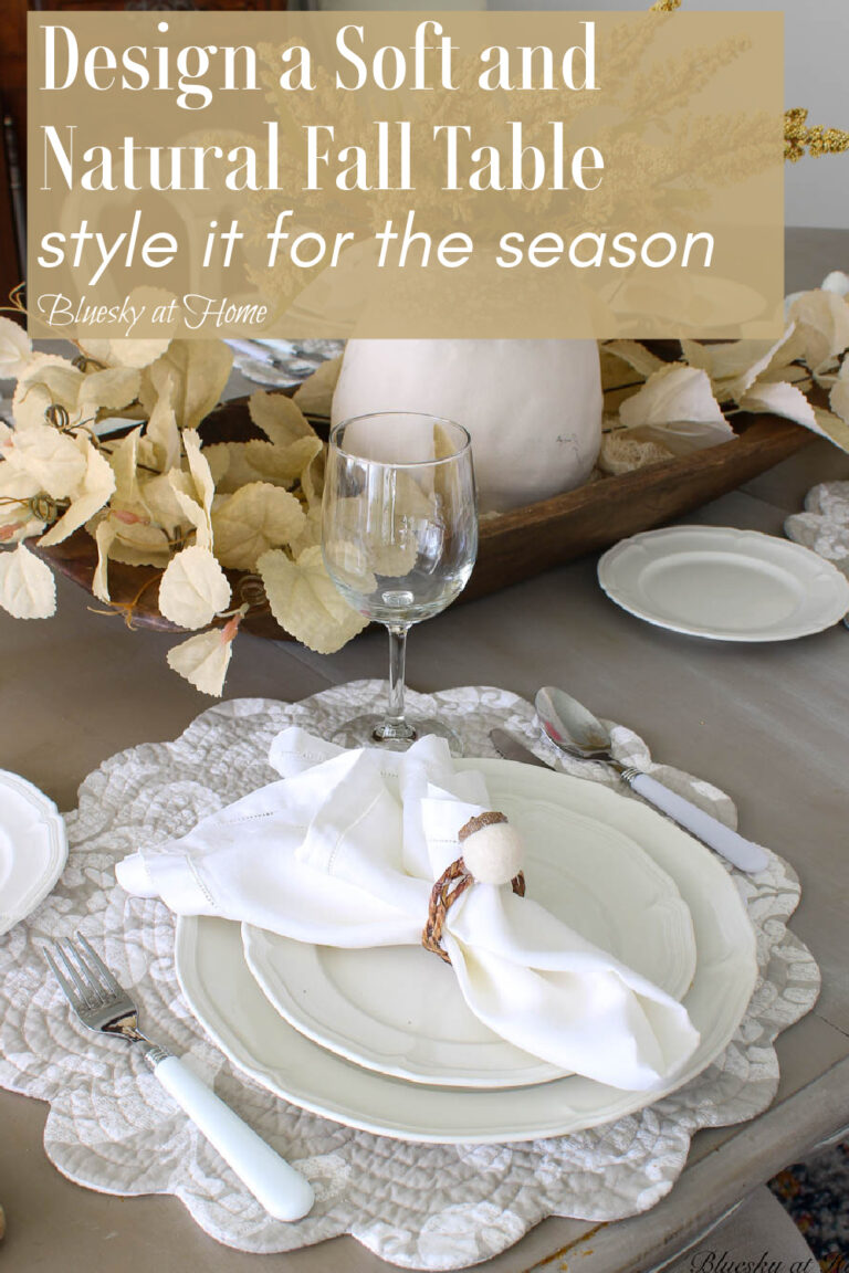 How to Set a Soft and Neutral Fall Table - Bluesky at Home