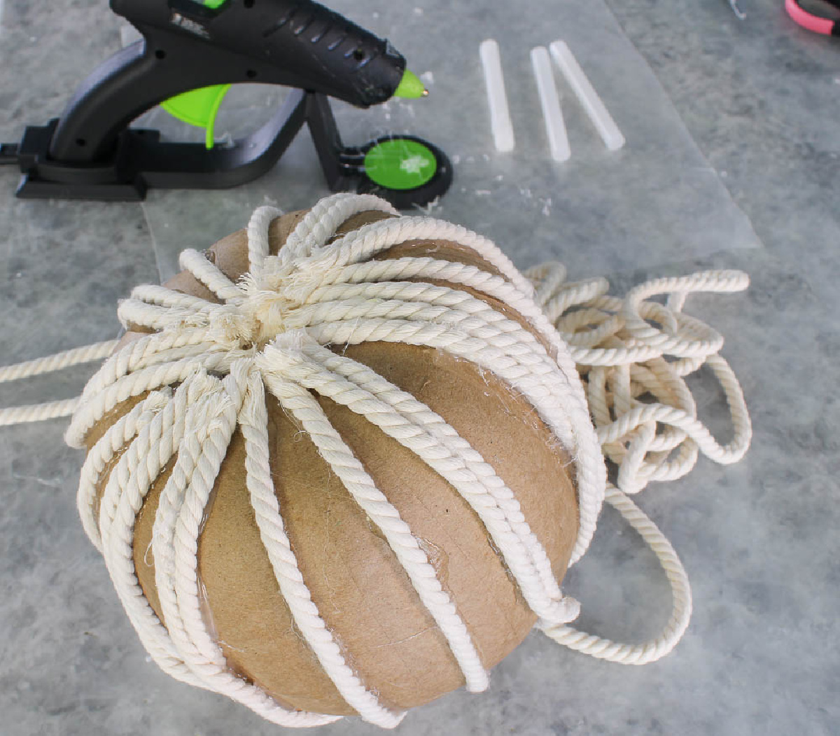 How to Decorate Pumpkins with Rope and Twine - Bluesky at Home