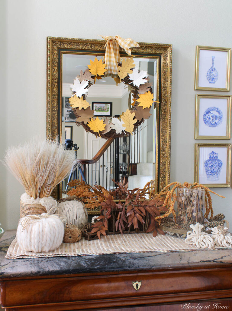 How to Use DIY Paper Leaves 5 Ways in Fall Decor - Bluesky at Home