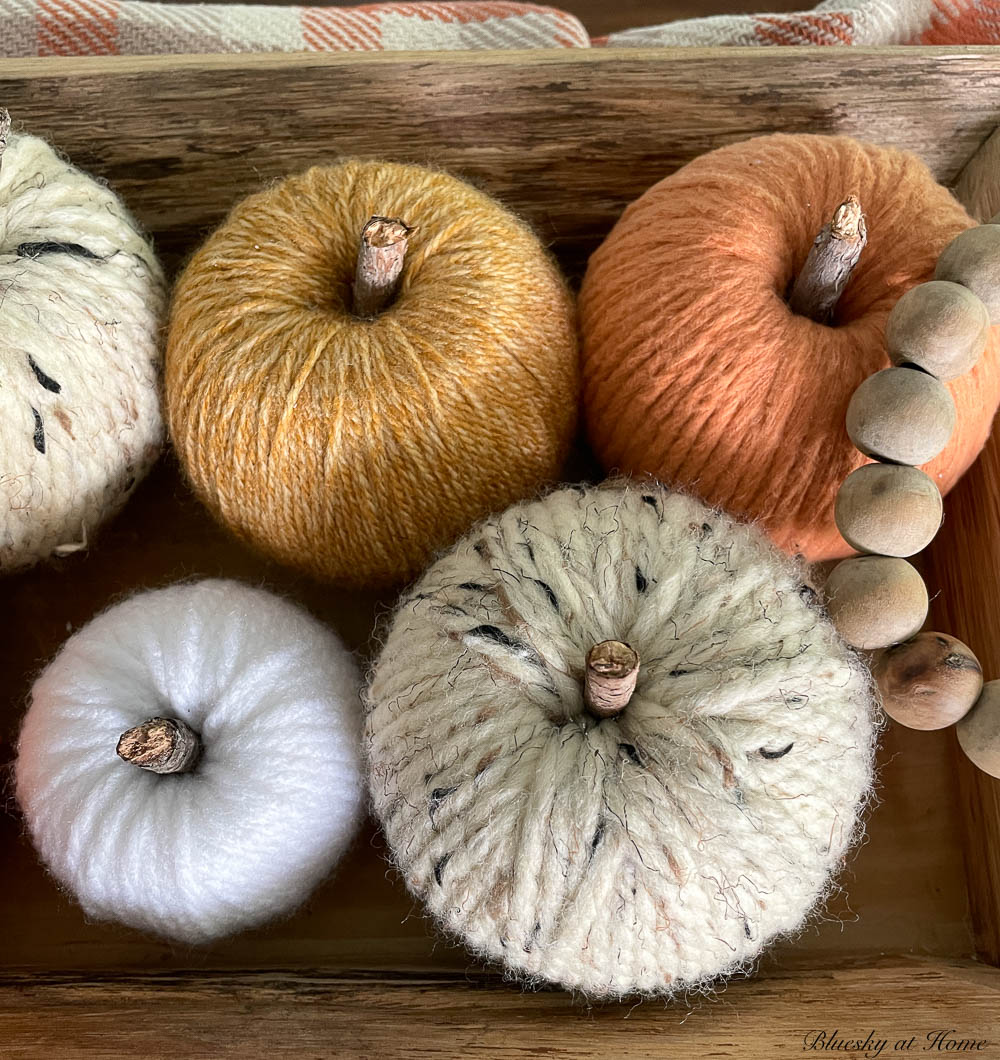 Easiest Way to Make Yarn Pumpkins for Seasonal Decor - Bluesky at Home