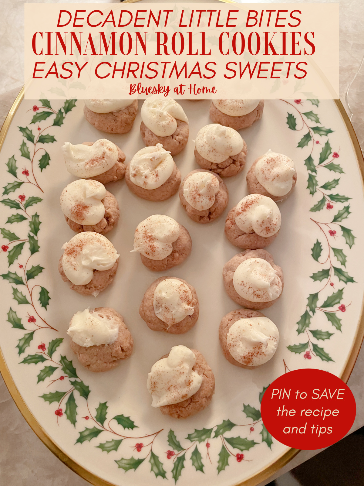 Easy Cinnamon Roll Christmas Cookies - Bluesky at Home