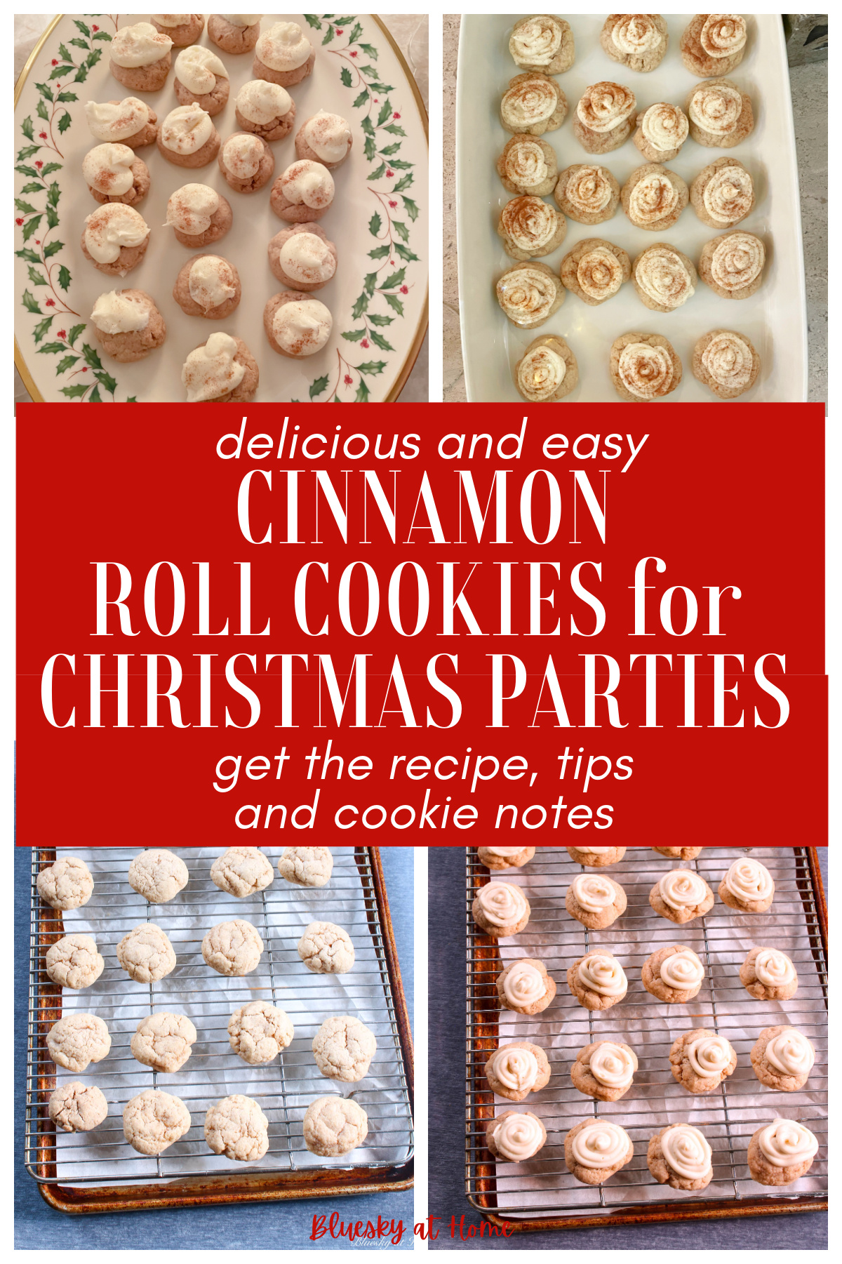 Easy Cinnamon Roll Christmas Cookies - Bluesky at Home