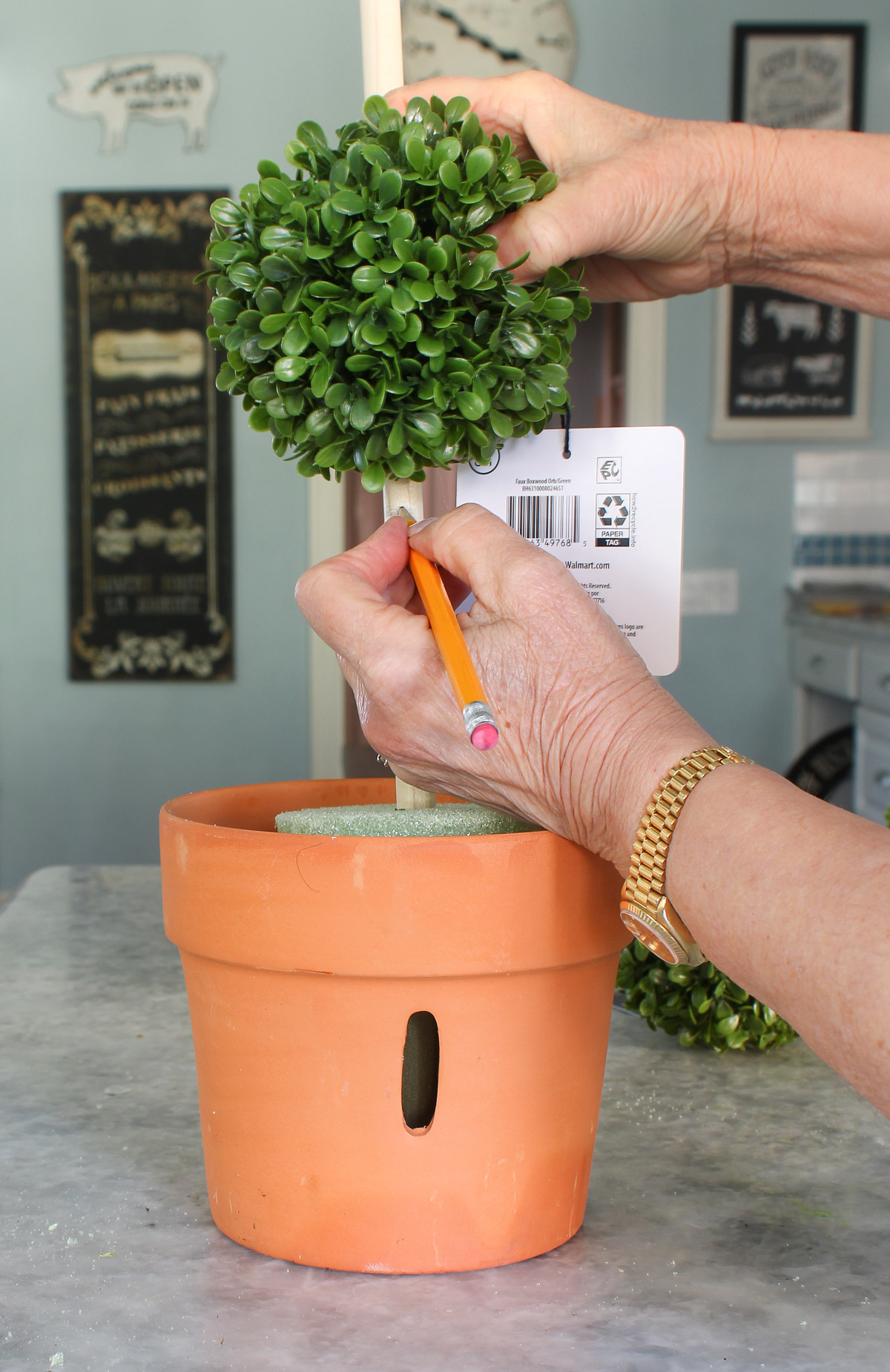 How to Make a DIY Topiary for a Spring Vignette - Bluesky at Home