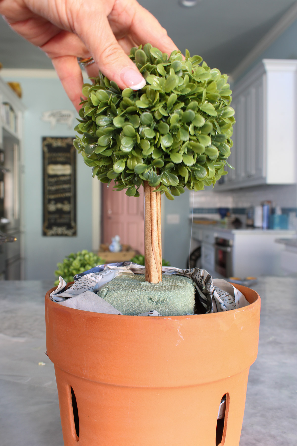How to Make a DIY Topiary for a Spring Vignette - Bluesky at Home