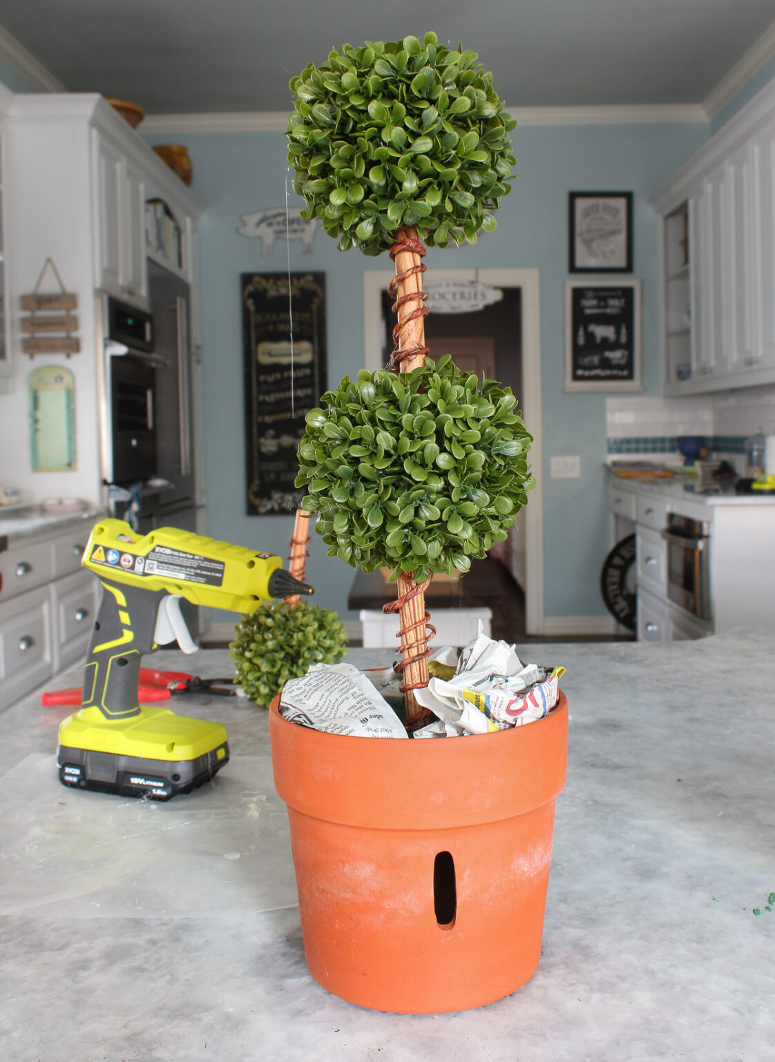 How to Make a DIY Topiary for a Spring Vignette - Bluesky at Home