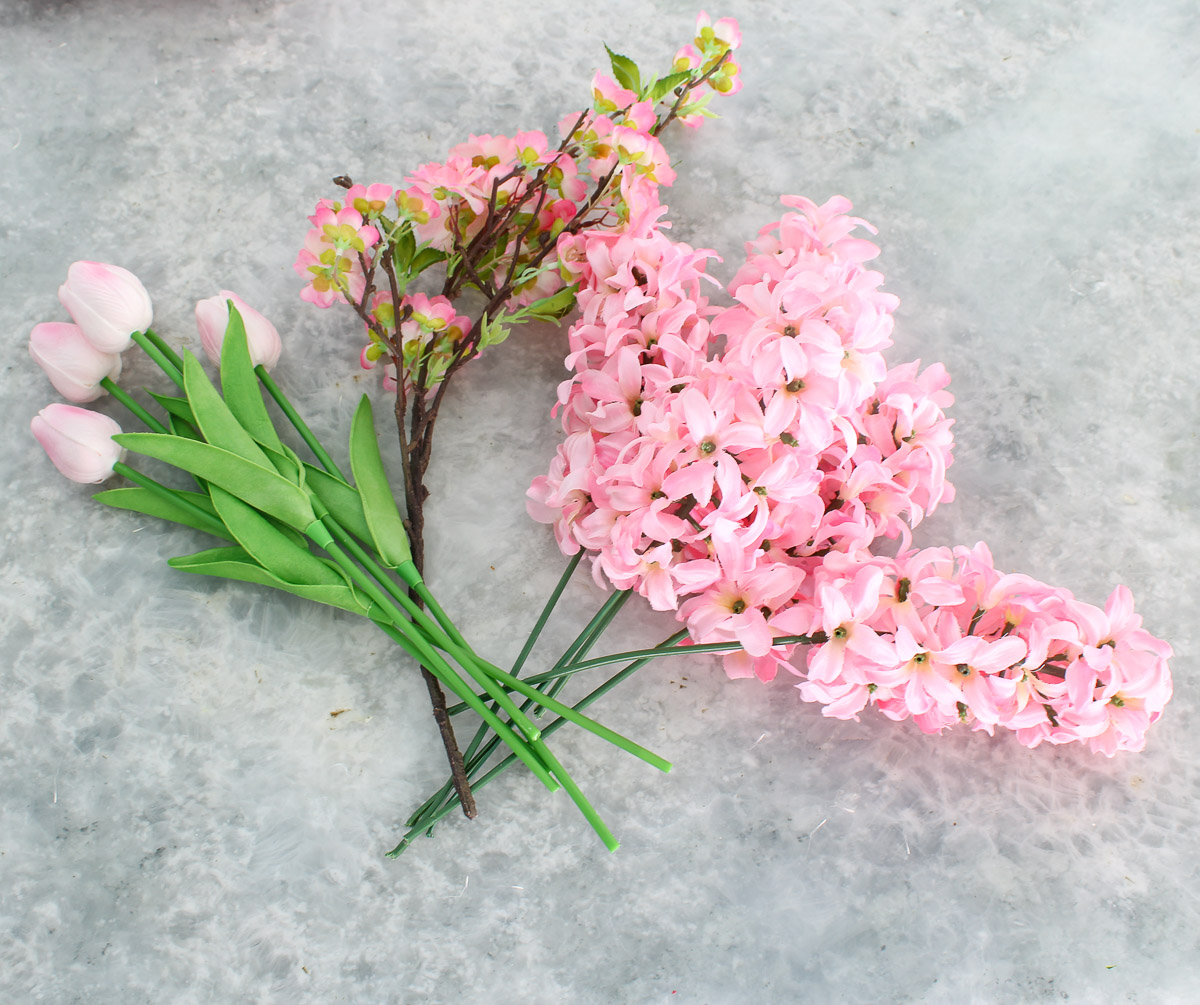 How to Use Fabric and Flowers to Make a Spring Wreath - Bluesky at Home