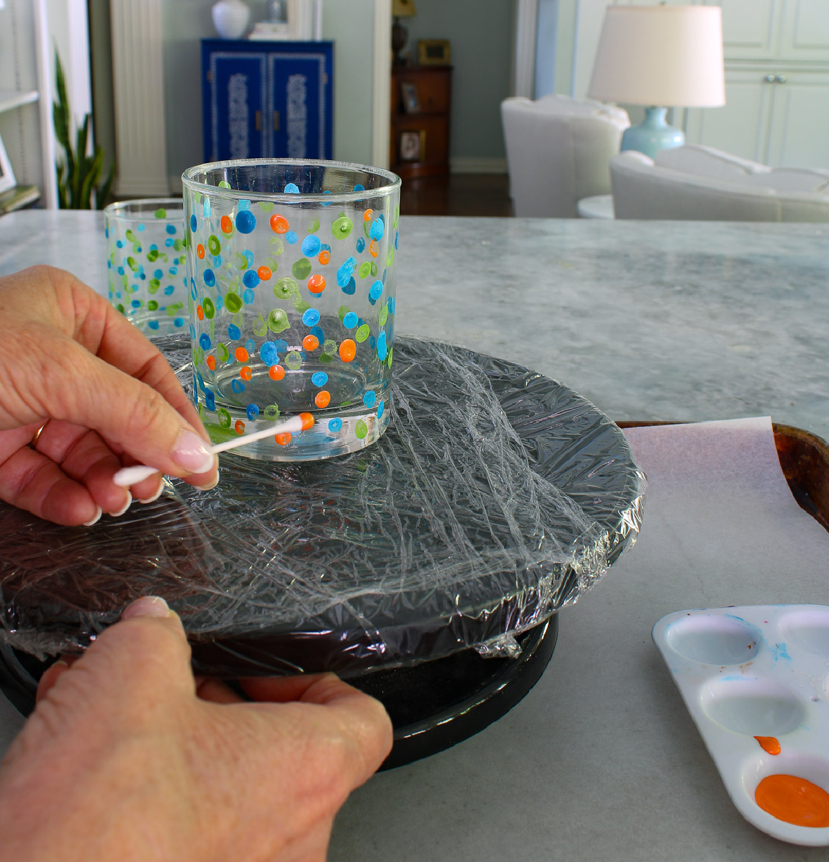 How to Decorate Glass with Paint for Your Home Decor - Bluesky at Home