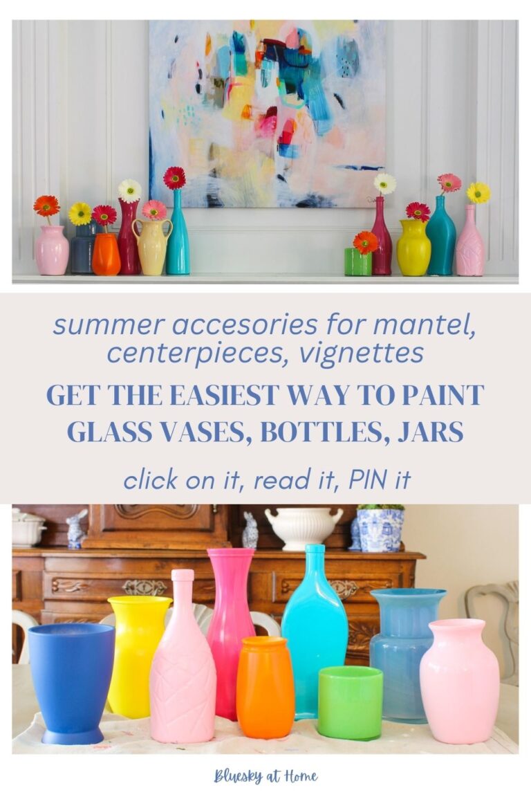Easiest Way to Paint Glass for Summer Decor - Bluesky at Home
