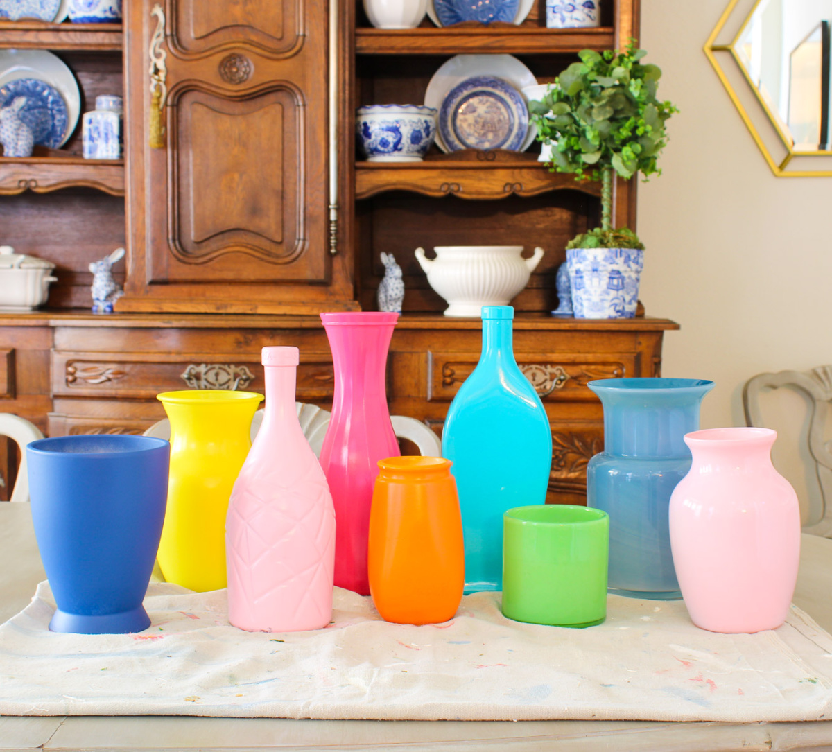 Easiest Way to Paint Glass for Summer Decor - Bluesky at Home