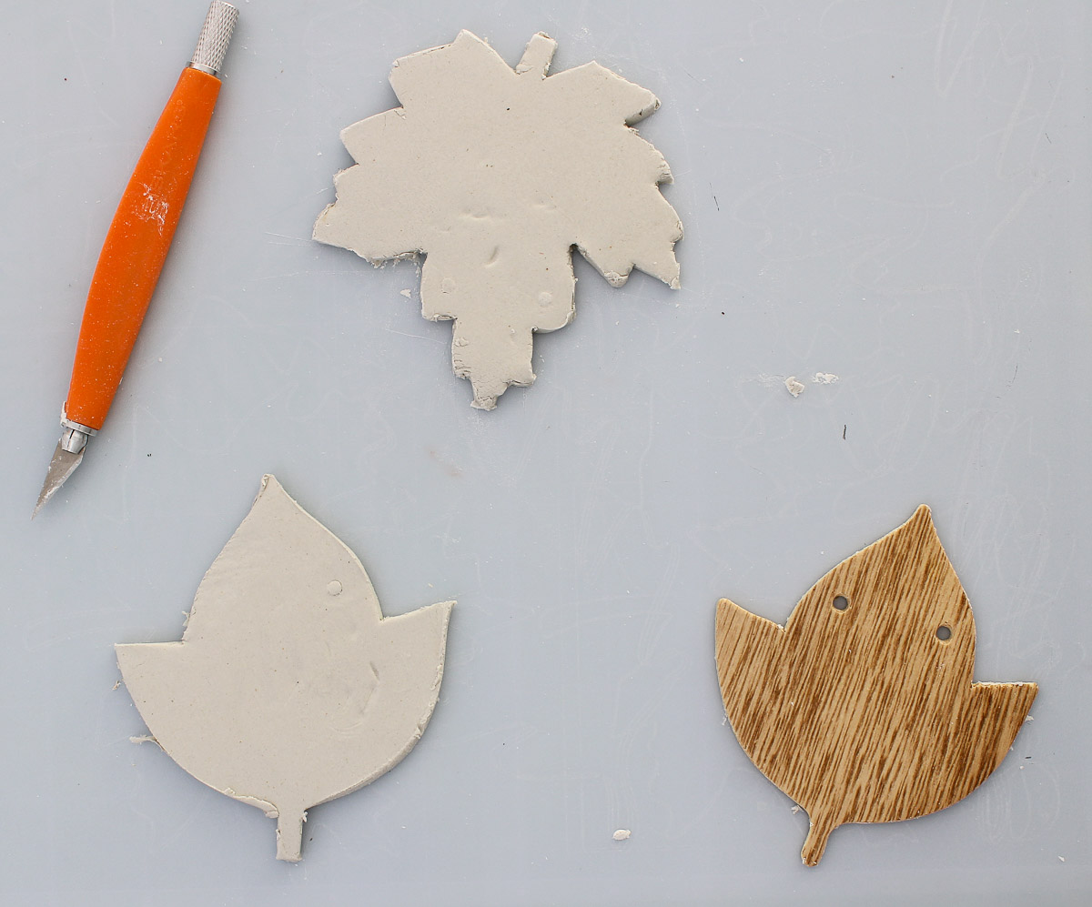 How to Make Easy Leaf-Inspired Air Dry Clay Coasters - Bluesky at Home
