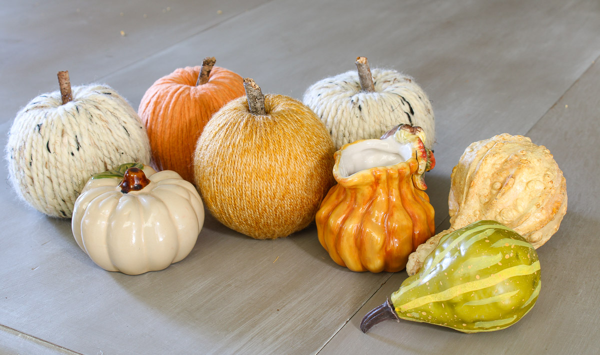 Simple Thanksgiving Hutch Decorating Ideas - Bluesky at Home