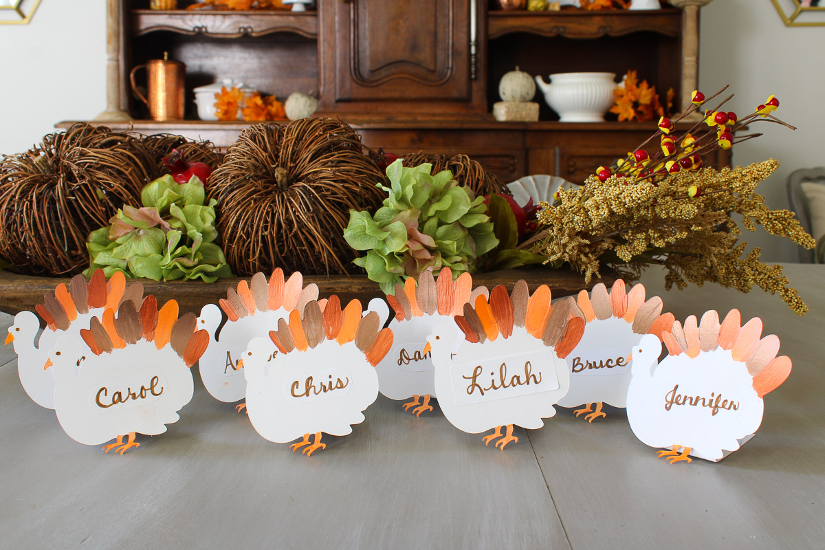 How to Make Turkey-Themed Thanksgiving Place Cards - Bluesky at Home
