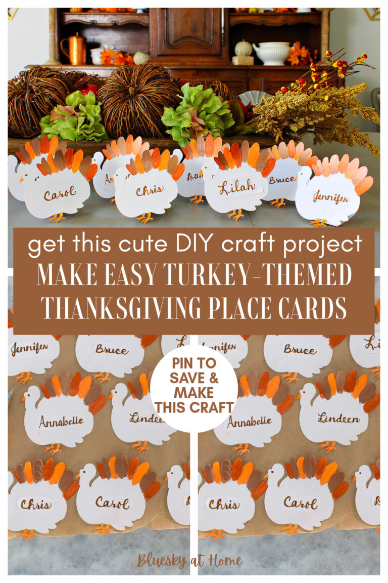 How to Make Turkey-Themed Thanksgiving Place Cards - Bluesky at Home