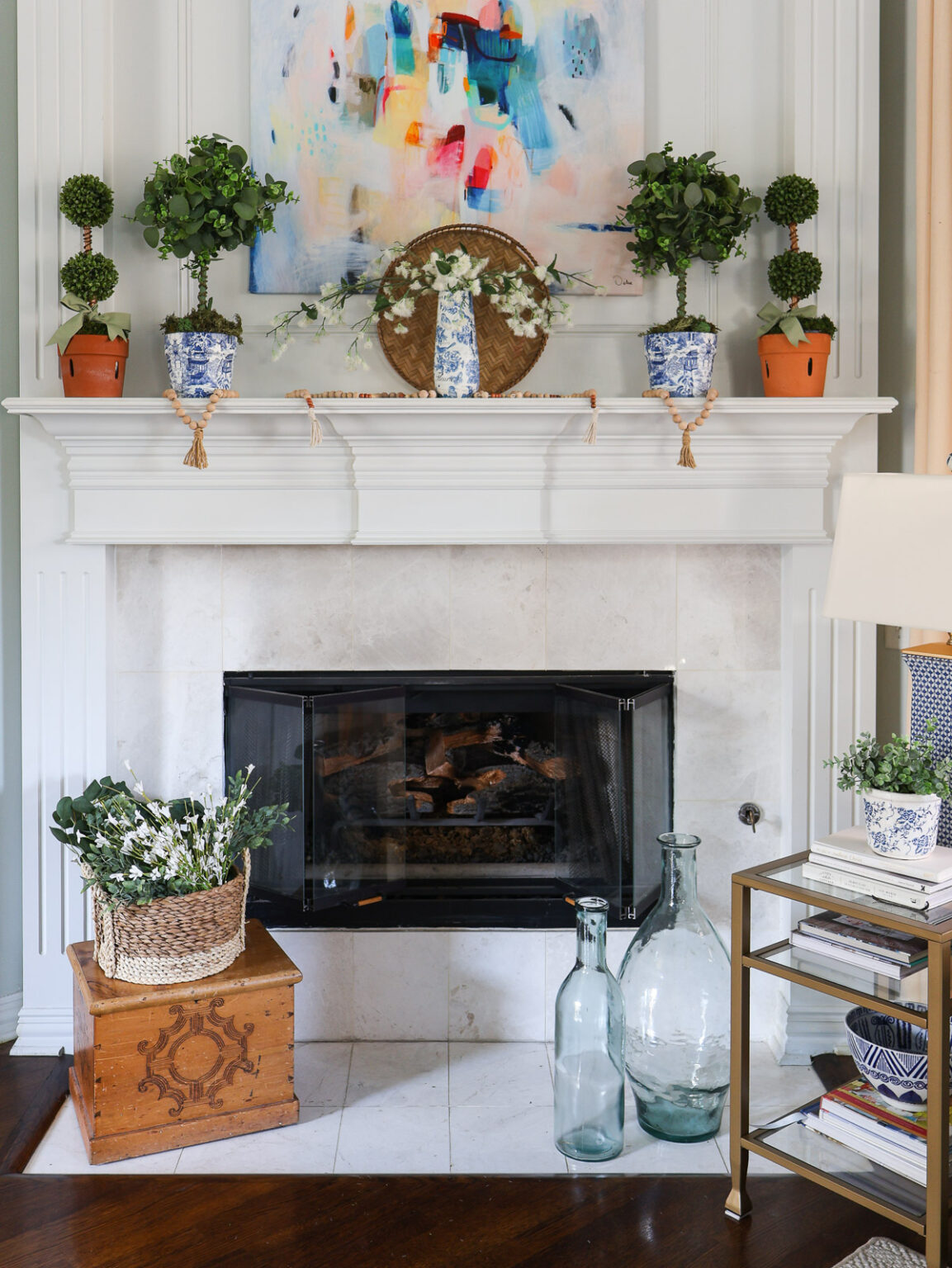 Charming Simple Spring Mantel Decor Ideas - Bluesky at Home