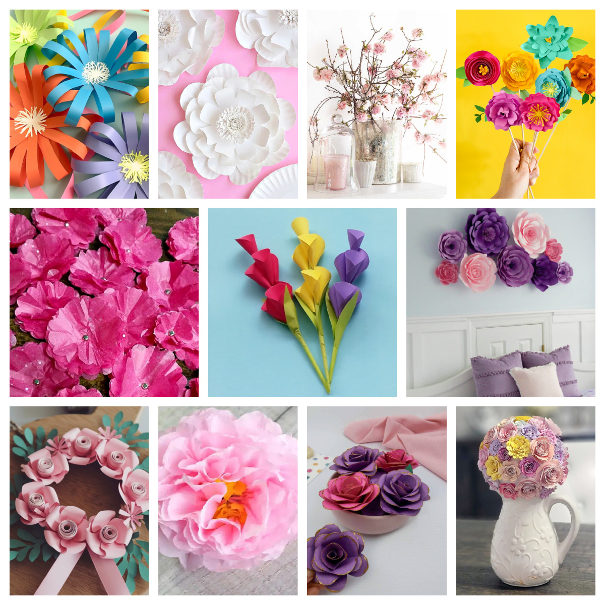 11 Paper Flower Crafts: How to Make Easy and Pretty Projects - Bluesky ...