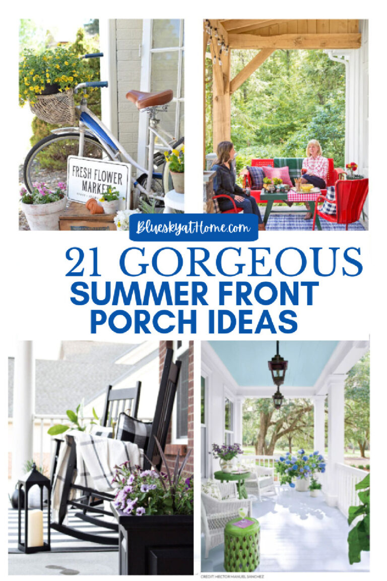 21 Gorgeous Summer Front Porch Ideas You will Love - Bluesky at Home