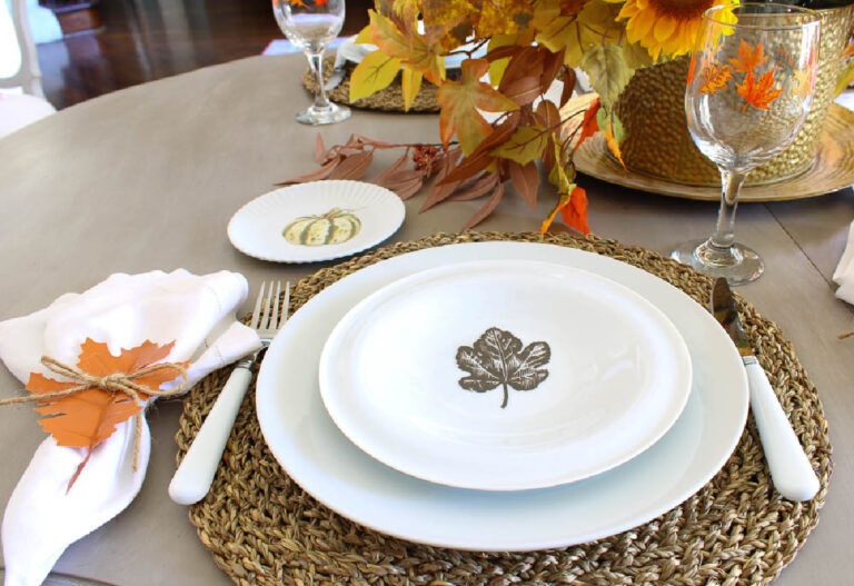 How to Create Beautiful Decorative Fall Plates for Your Home - Bluesky ...