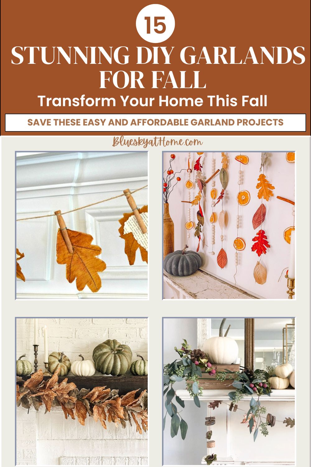 15 Easy DIY Fall Garlands to Add Cozy Autumn Charm Anywhere - Bluesky ...