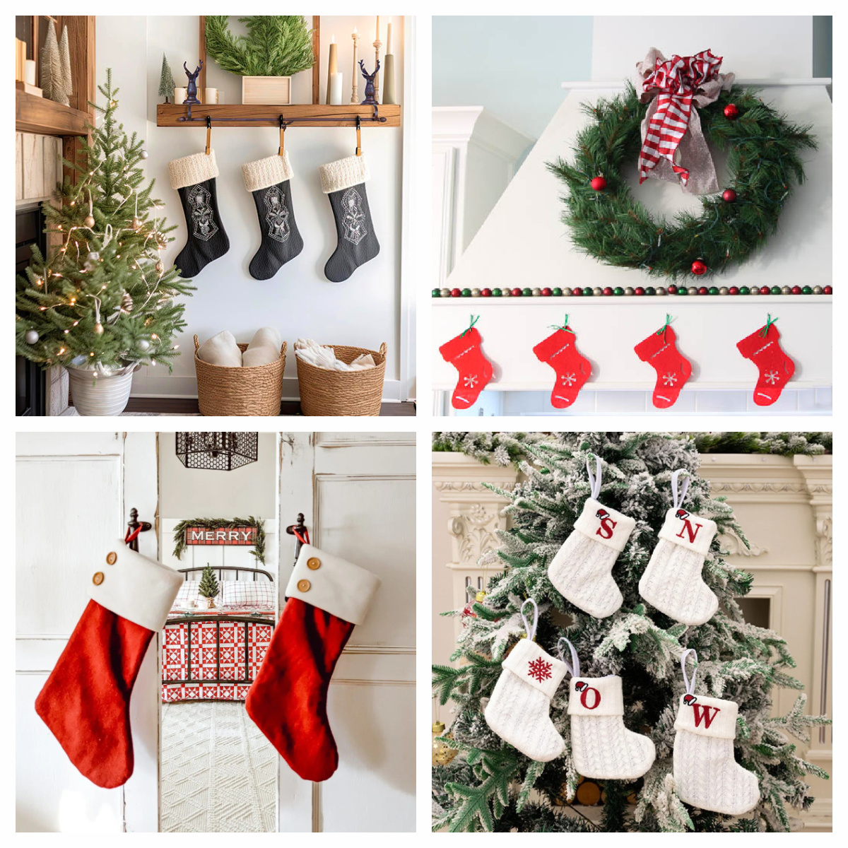 Christmas Stocking Display Ideas (With or Without a Mantel) - Bluesky ...