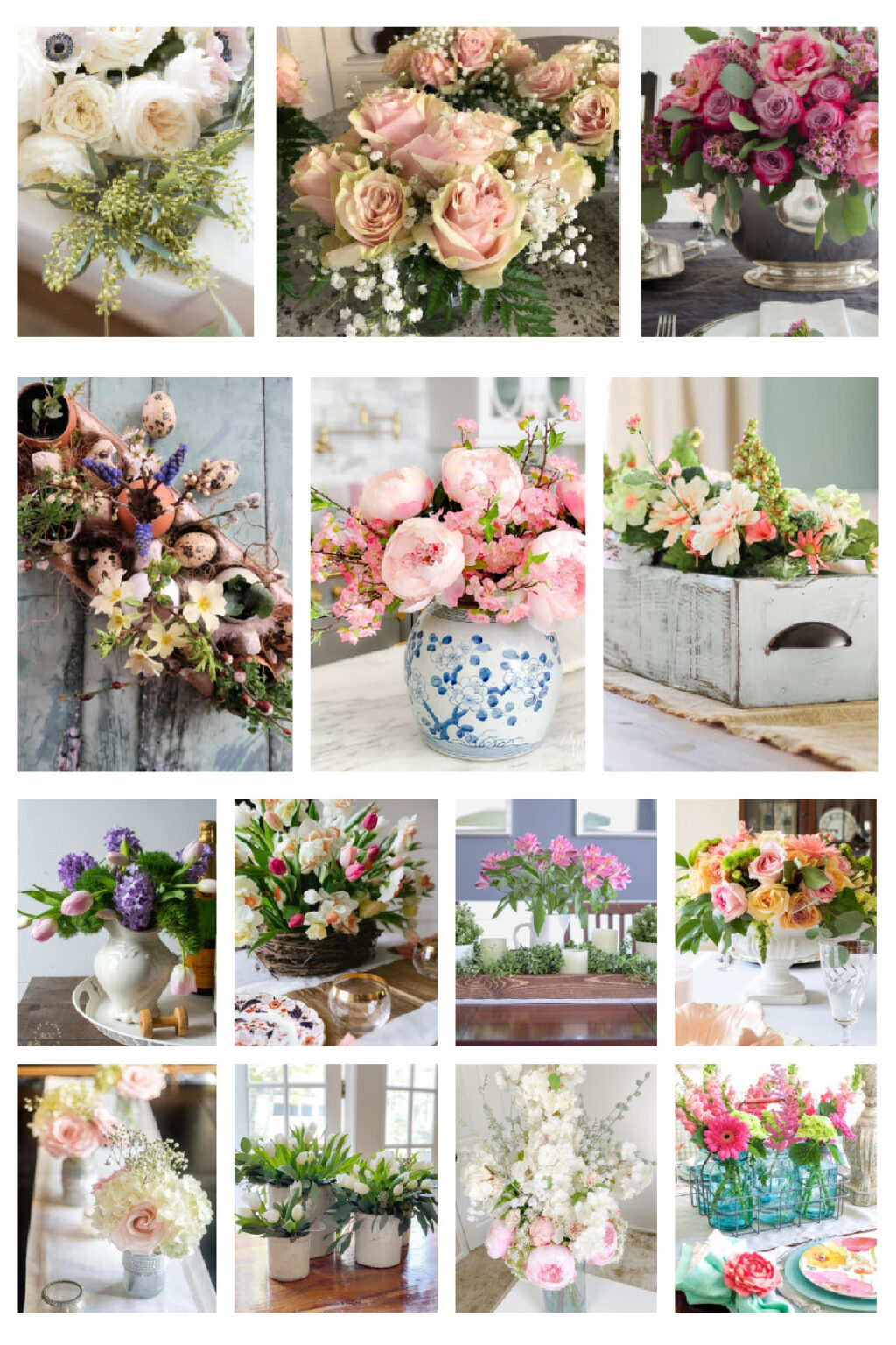 21 Easy Spring Floral Centerpiece Ideas to Make at Home - Bluesky at Home